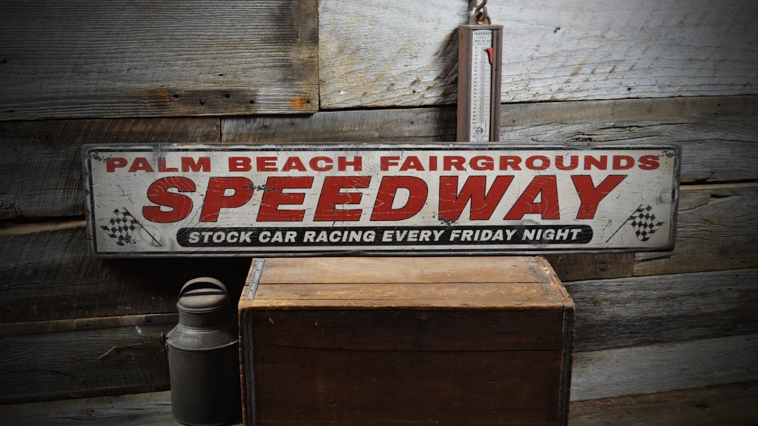 Custom Speedway Wood Sign, Race Theme Decorations, Custom Speedway ...