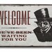 Scary Welcoming Sign Decoration, Halloween Lovers Sign, Wood Scary ...