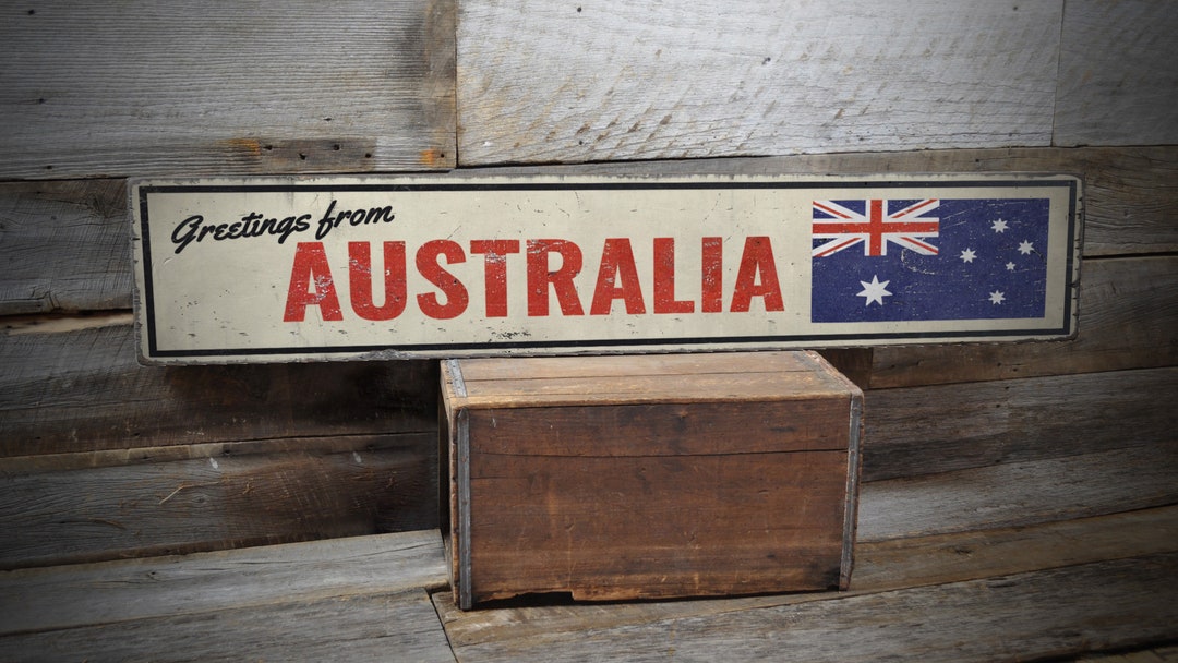 Australia Sign, Greetings Welcome Sign, Country Flag Sign, Australia ...