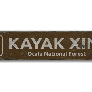 Kayak Xing Sign, Wooden Kayak Cross Sign, Kayaking Lake Sign, Kayak and ...