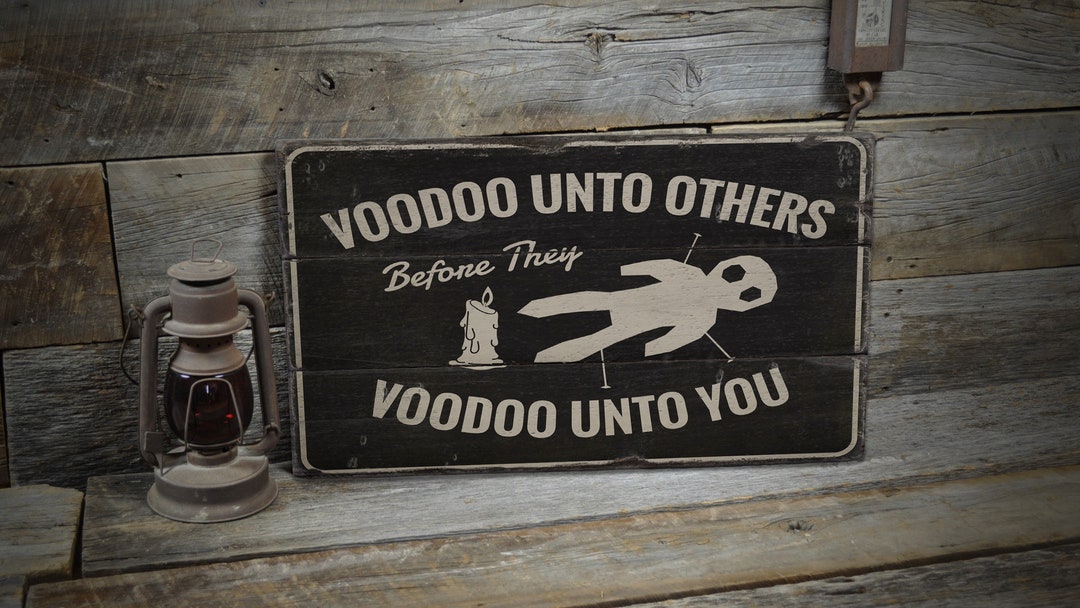 Voodoo Doll Sign, Scary Sign Decor, Haunted Sign Decor, Wood Scary ...