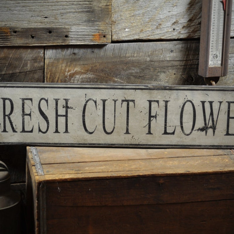 Fresh Cut Flowers Sign - Etsy