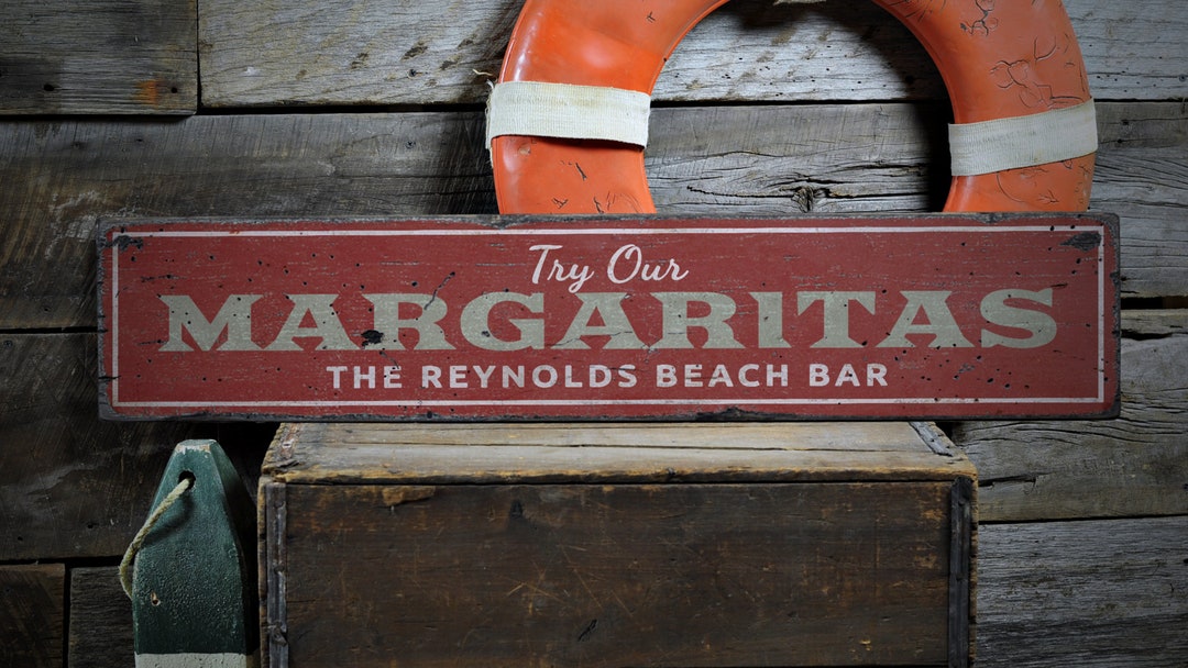 Margarita Sign, Custom Beach Bar Decor, Wood Bar Sign, Margarita Lover ...