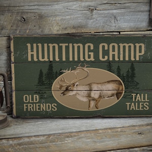 Hunting Camp Sign, Camp and Hunt Sign, Hunting Wildlife, Wildlife Decor ...