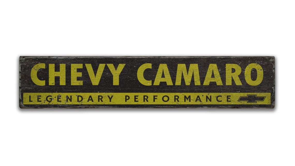 Chevy Camaro Sign Wooden Chevy Camaro Sign Old Wooden - Etsy