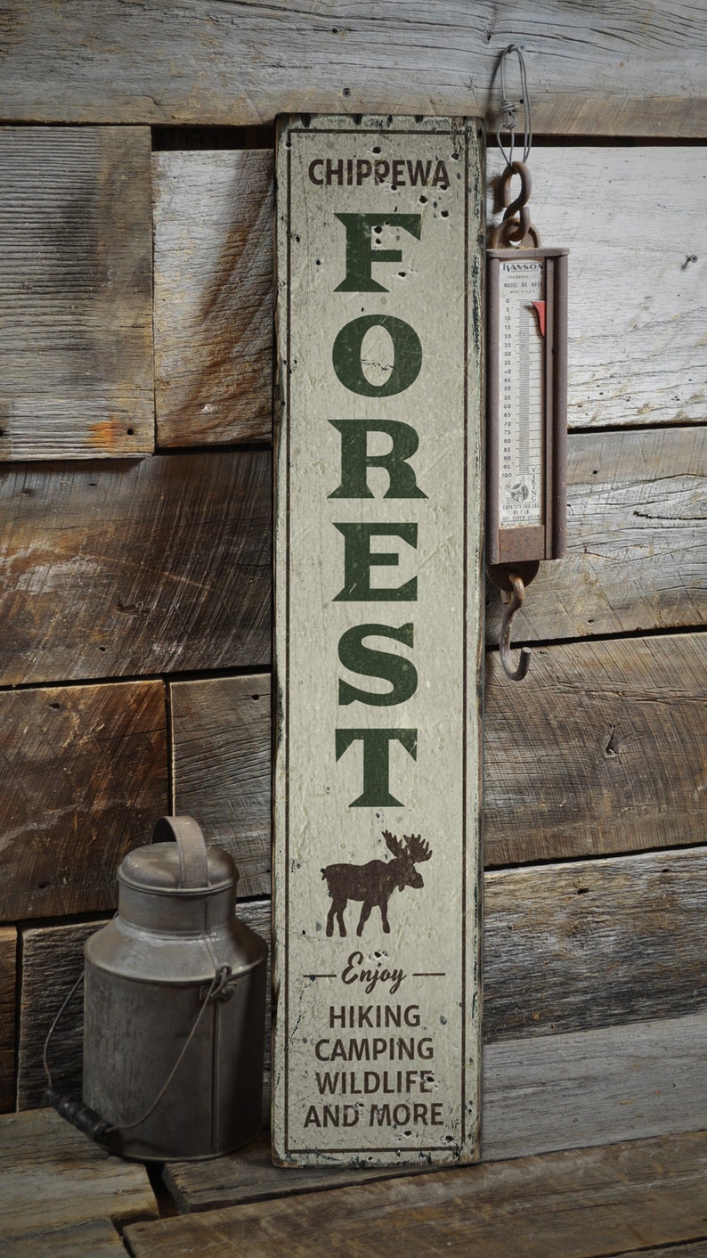 Forest Signs Outdoors Wooden Sign Forest Decor Old Wooden | Etsy