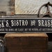 Custom Bistro & Brasserie Sign - Rustic Hand Made Distressed Wooden - Etsy
