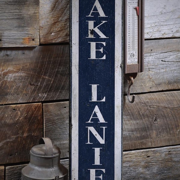Vertical Lake Sign - Etsy