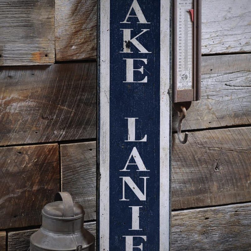 Vertical Lake Sign - Etsy