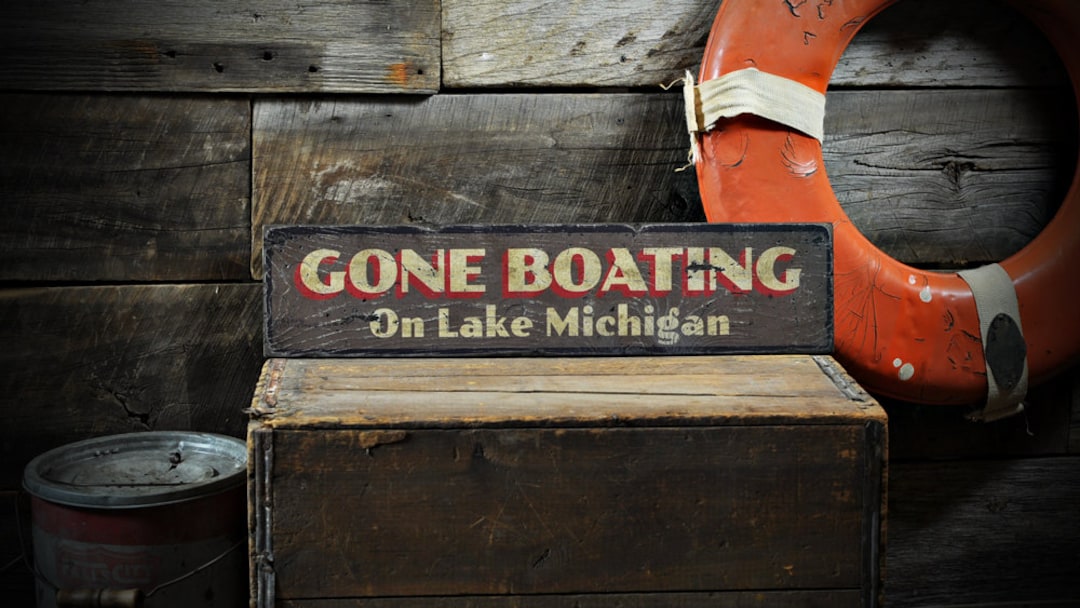 Custom Gone Boating Lake House Sign - Rustic Hand Made Vintage Wooden ...
