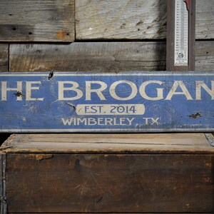 Custom Wedding Established Date Sign - Rustic Hand Made Vintage Wooden ...