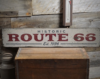 Route 66 Wood Sign | Etsy
