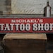 Tattoo Shop Wood Sign, Personalized Store Owner Tattoo Artist Name ...