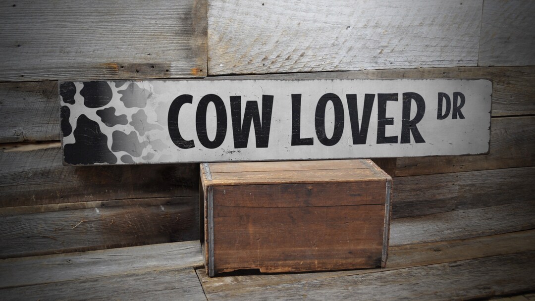 Cow Lover Sign, Cow Sign, Kids Wall Sign, Animals Sign, Cow Decor ...