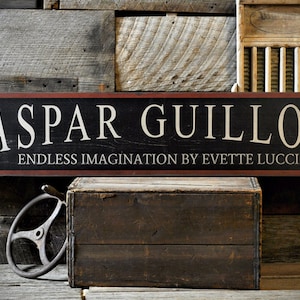 Custom Art Gallery Business Sign - Rustic Hand Made Distressed Wood ...