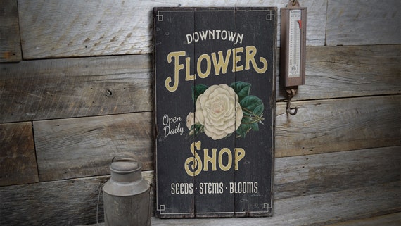 Flower Shops Sign Flower Shop Decor Flower Sign Decor | Etsy