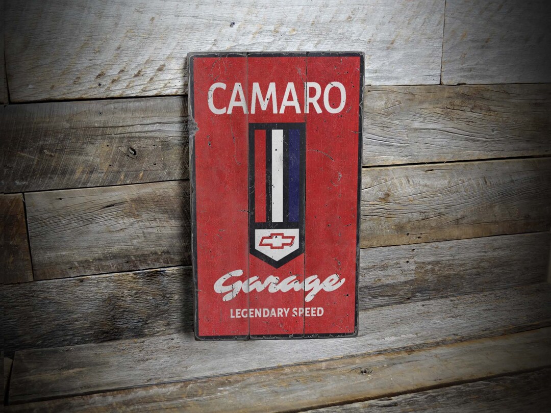 Camaro Garage Sign, Muscle Car Garage Decor, Chevy Camaro, Dads Garage ...