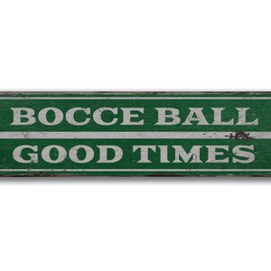 Bocce Ball Sign, Bocce Ball Wood, Old Bocce Ball Sign, Game Room Gift ...