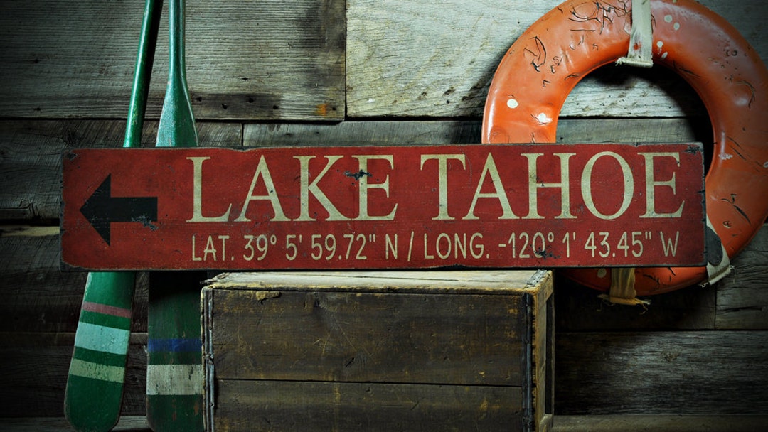 Custom Lake House at & Long Sign, Lake Signs, Wooden Lake House Sign ...