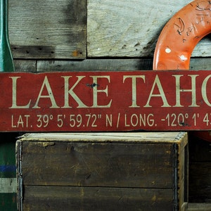 Custom Lake House at & Long Sign, Lake Signs, Wooden Lake House Sign ...