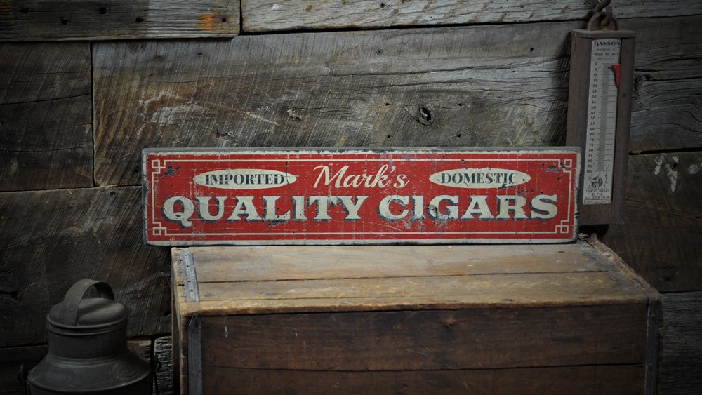 Custom Quality Cigar Smoke Room Sign Rustic Hand Made - Etsy