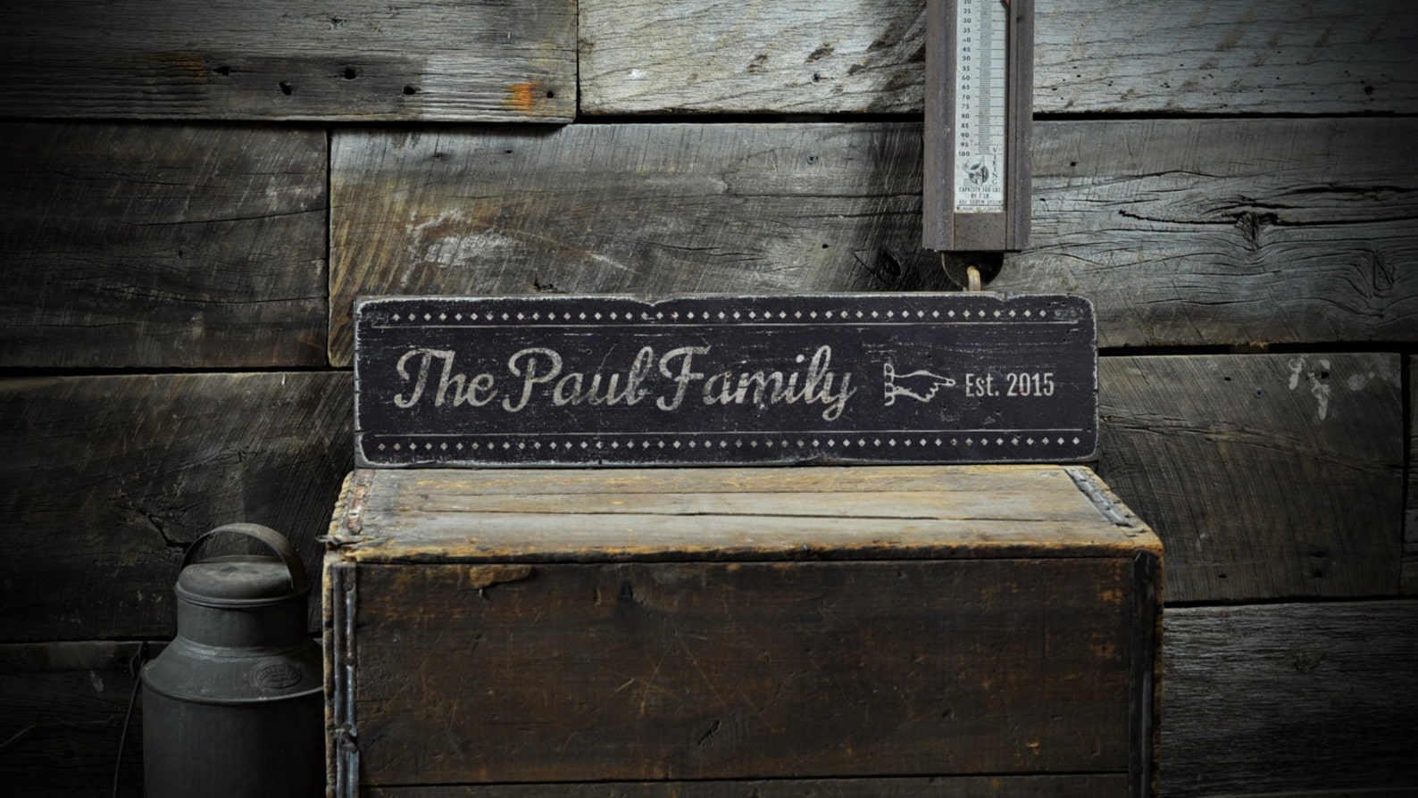 Wedding Gift Established Date Sign Custom Family Sign Last - Etsy