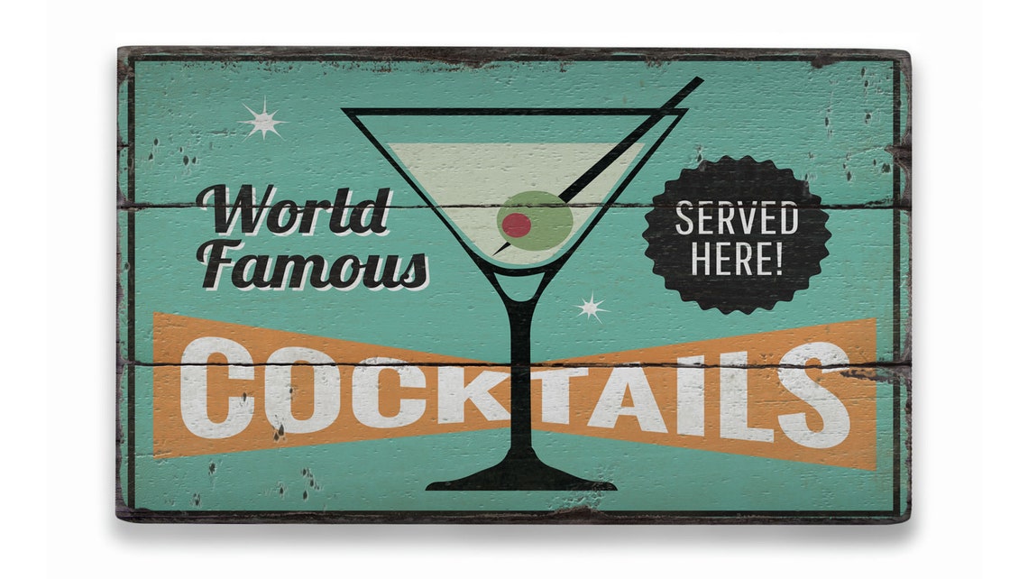 Cocktail Drink Sign Cocktail Bar Sign Drinks Sign Beach | Etsy