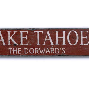 Custom Lake Sign, Lake Tahoe Sign, Wooden Tahoe Sign, Wood Tahoe Sign ...