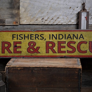 Fire Rescue Decor, Wood Fire Rescue Sign, Firefighter Gift, Firefighter ...