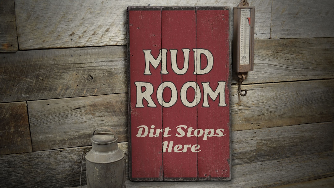 Mud Room Sign, Wooden Dirt Stops Here Sign, Mud Room Decor, House Decor ...