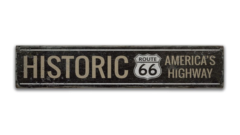 Route 66 Historic Sign Route 66 Old Sign Old Garage Sign | Etsy