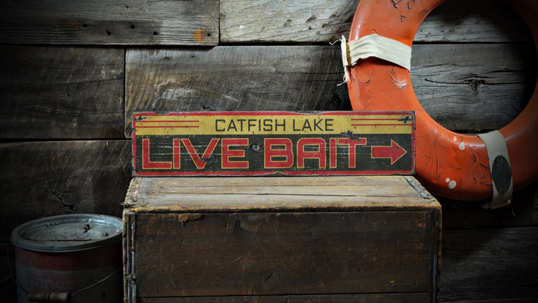 Custom Live Bait Lake House Sign, Live Bait Decorations, Decor for the ...
