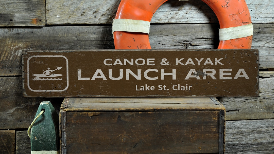 Canoe and Kayak Sign, Wooden Canoe Sign, Campers Gift, Lodge Decor ...