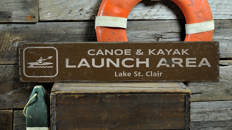 Canoe and Kayak Sign Wooden Canoe Sign Campers Gift Lodge - Etsy