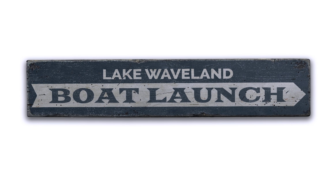 Lake Boat Launch Sign Lake House Decor Vintage Boat Marina | Etsy