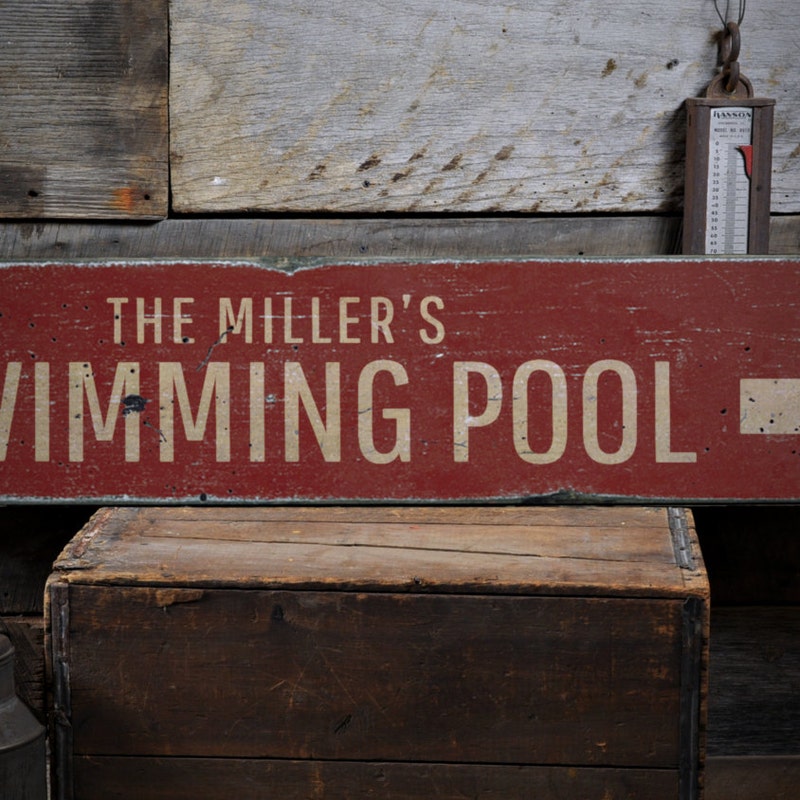 Pool Arrow Sign - Etsy