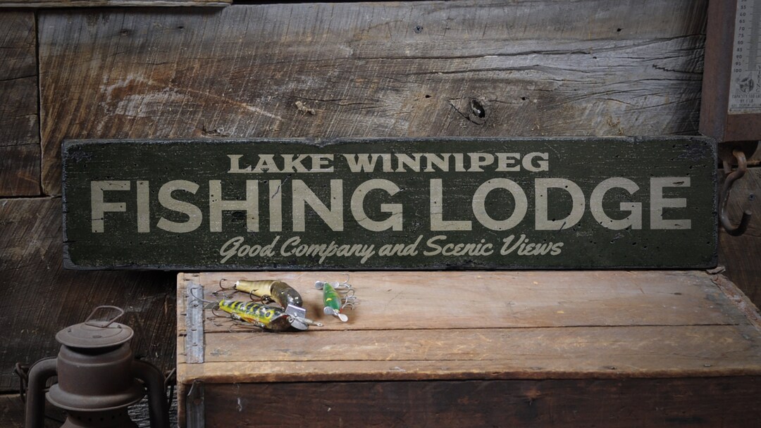 Fishing Lodge Sign, Fishing Gift, Fishing Decor, Fishing Lover ...