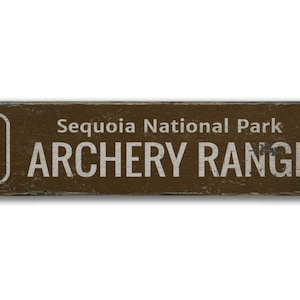 Archer Range Sign, Wooden Archer Sign, Archery Wooden Gift, Lodge Decor ...