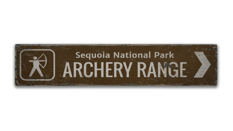 Archer Range Sign Wooden Archer Sign Archery Wooden Gift | Etsy