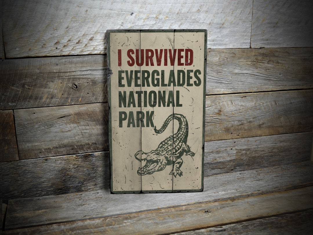 Everglades National Park, Alligator Sign, Florida Wall Decor, Florida ...