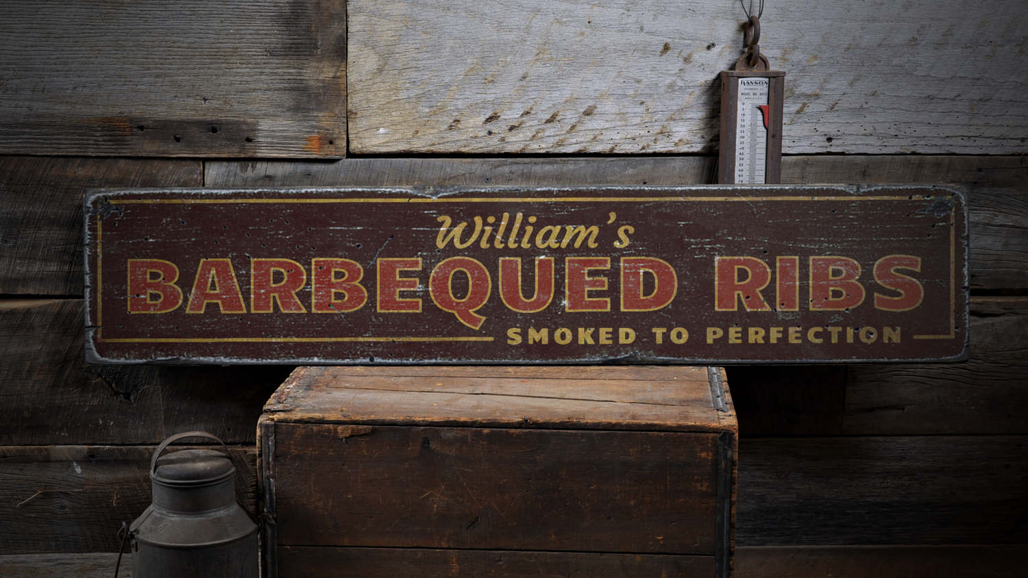 Barbequed Ribs Sign, Custom Wood Sign for BBQ Pit Decor, Grill Master ...