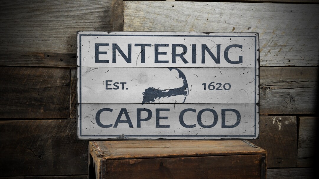 Entering Cape Cod Sign, Wooden Welcome Sign, Cape Cod Decor, Distressed ...