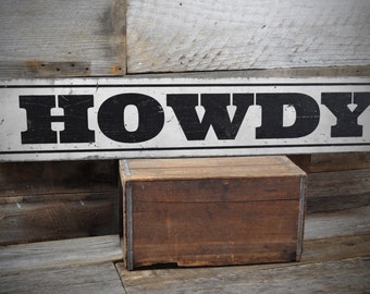 Handmade Western "howdy" Shelf Sign- Rustic Framed Wood Wall Decor - Etsy
