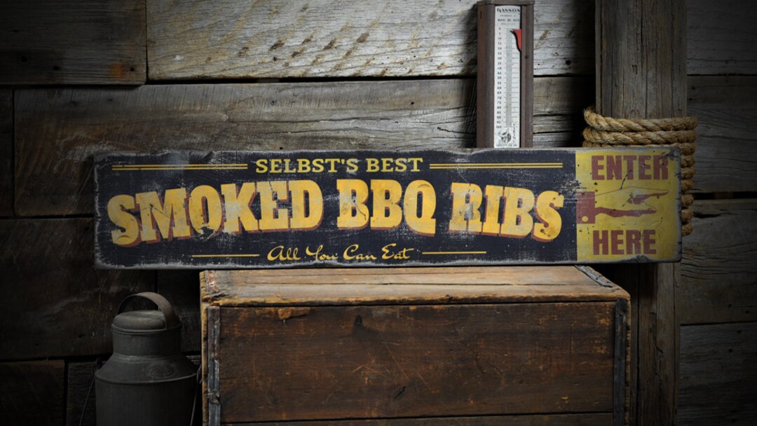 BBQ Sign, Barbecue Sign, Custom Barbecue Sign, Family Smoked BBQ Sign ...