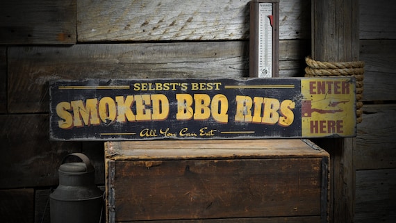 BBQ Sign Barbecue Sign Custom Barbecue Sign Family Smoked - Etsy