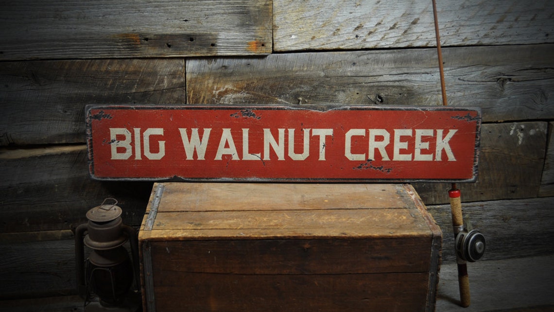 Custom Creek / River Wood Sign Rustic Hand Made Vintage - Etsy