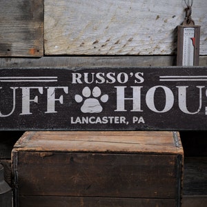 Ruff House Sign, Dog House Decor, Dog House Sign, Custom Dog Sign, Wood ...