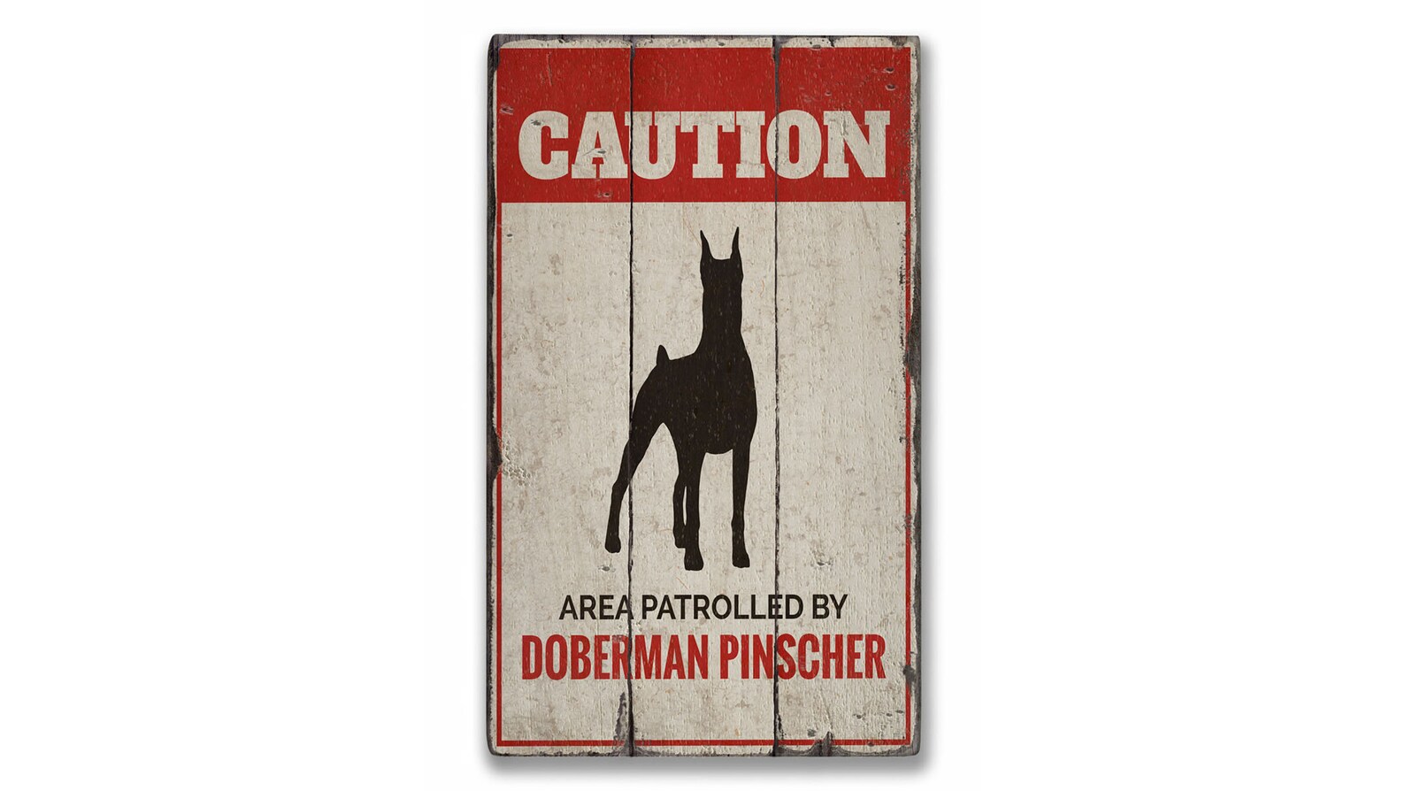 Doberman Owner Sign, Wood Doberman Sign, Beware of Big Dog, Antique Dog ...