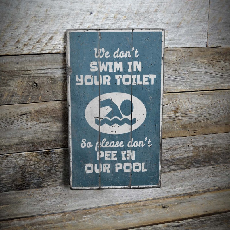 Funny Pool Signs - Etsy