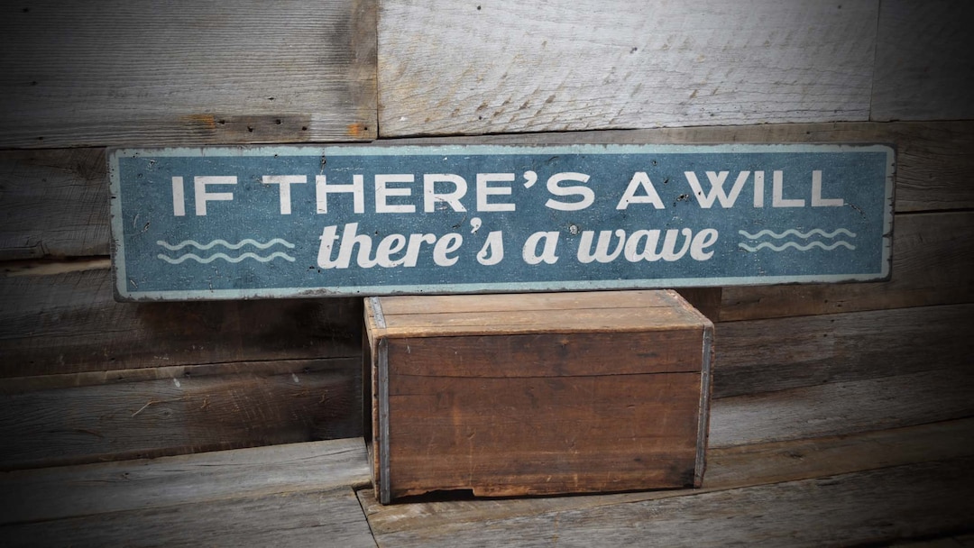 If There's A Wall There's A Wave Sign, Coastal Wall Decor, Beachy Gifts ...